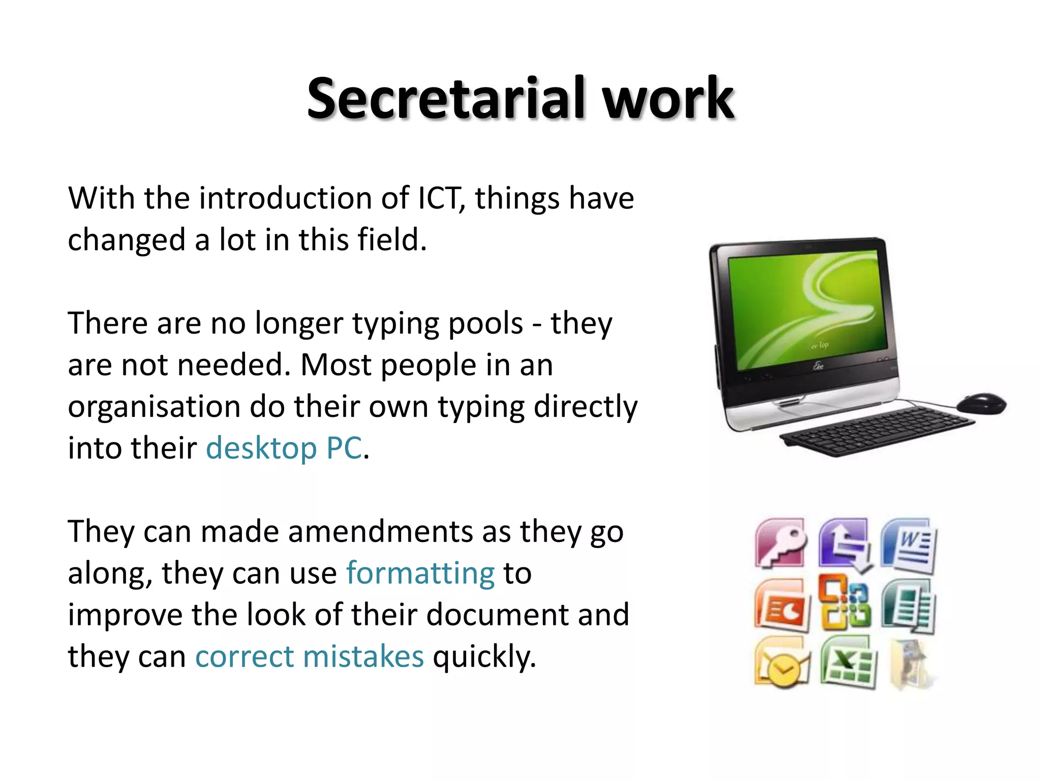 Computers and the workplace | PPTX | Desktop Publishing | Computer ...