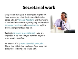 Computers and the workplace | PPTX