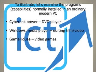 Computers as information and communication technology | PPTX