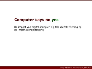 Computer says yes | PPT