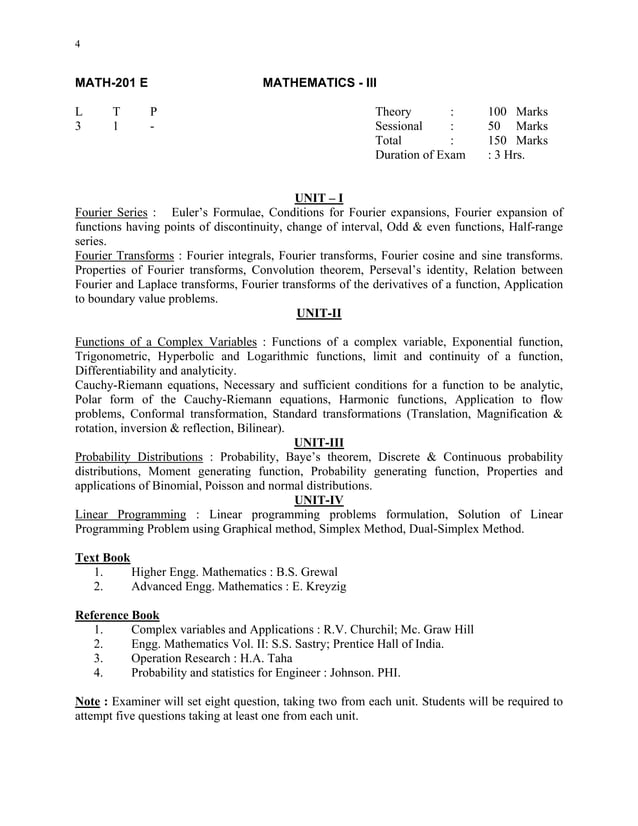 Kurukshetra University CSE Syllabus | PDF