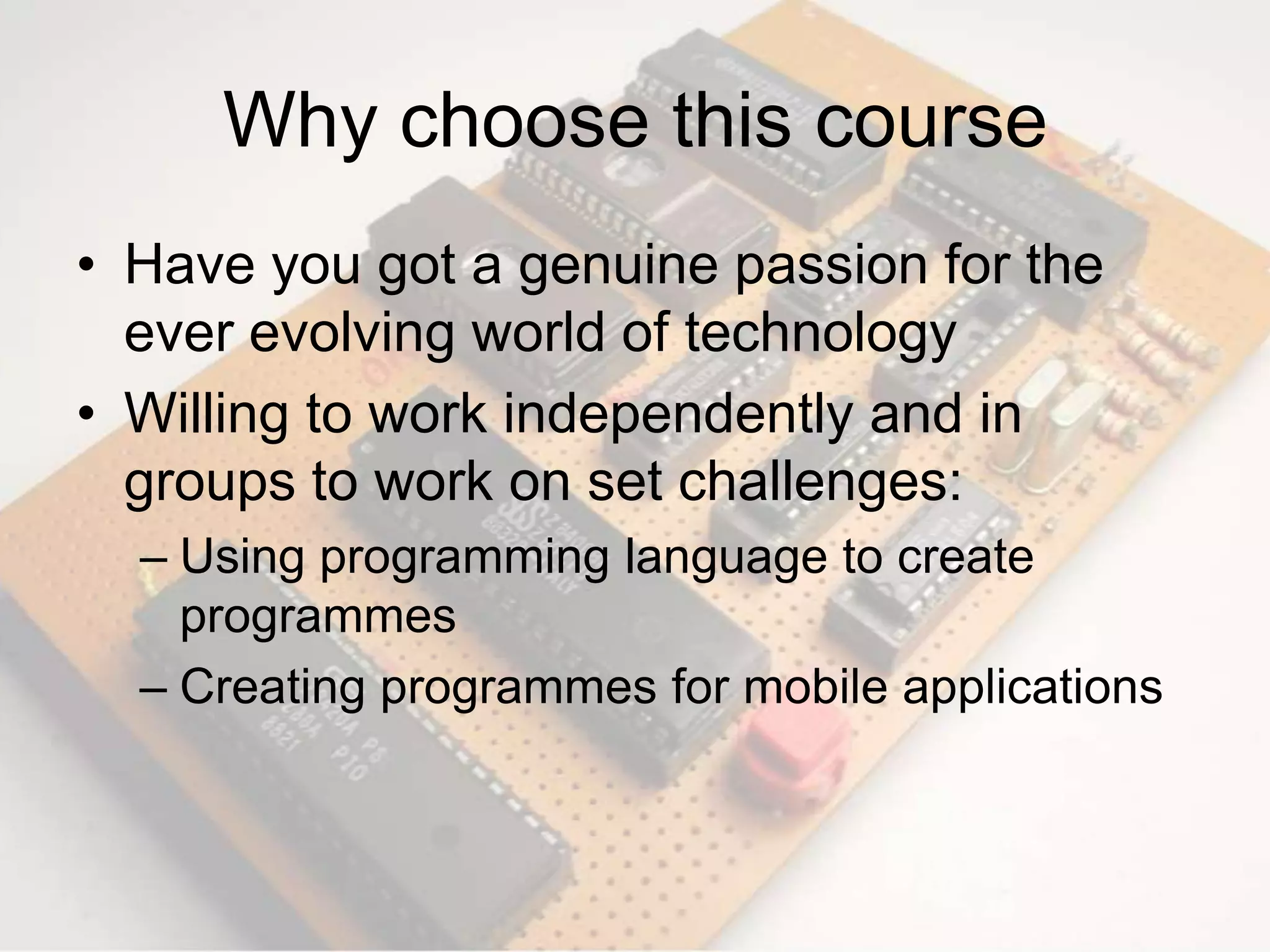 Computer science GCSE AQA options evening | PPT