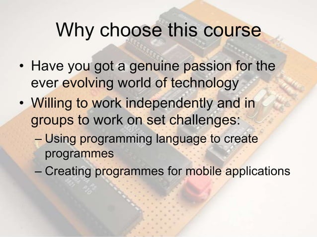 Computer science GCSE AQA options evening | PPT
