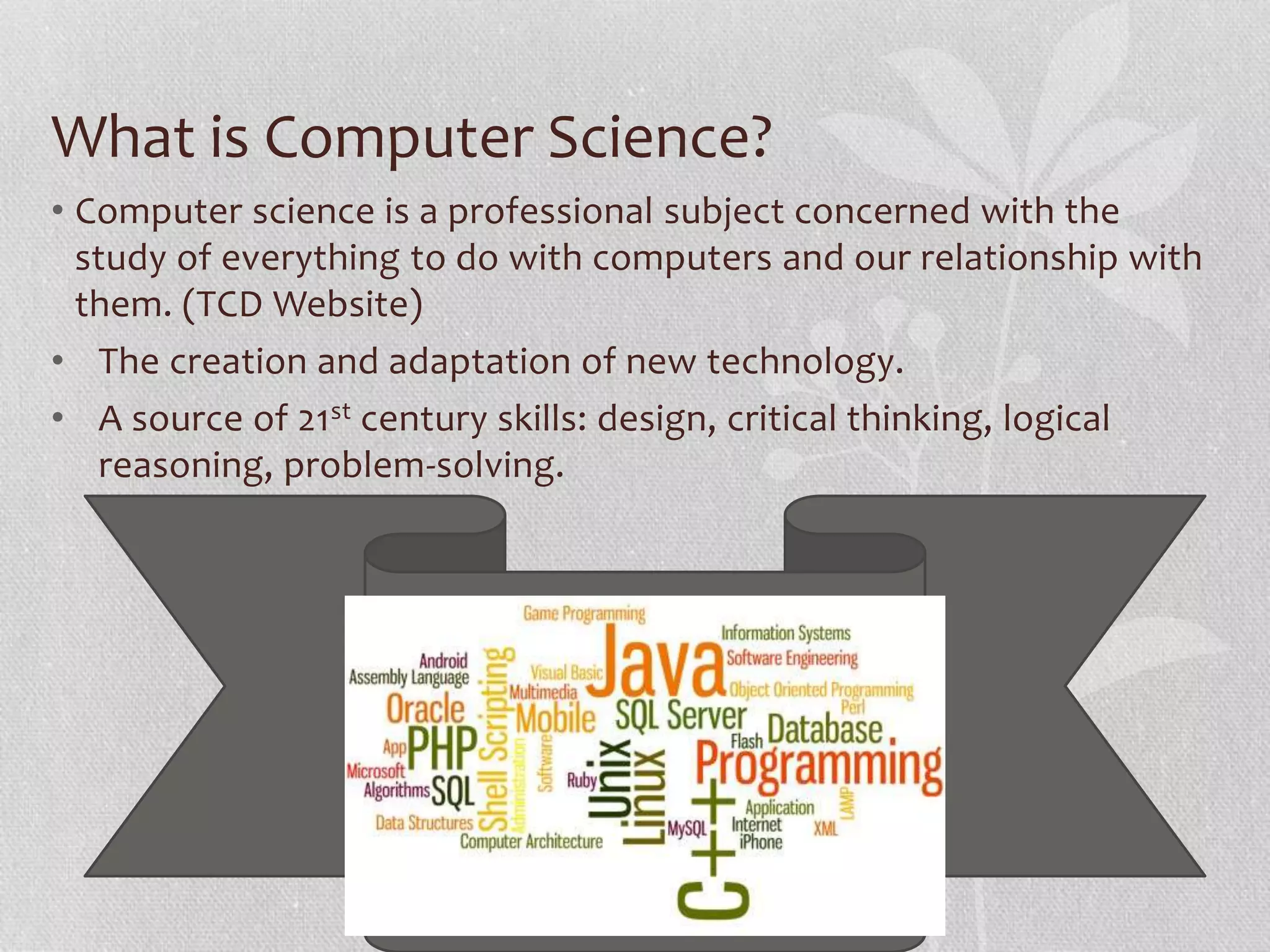 Computer science | PPTX | Technology & Computing