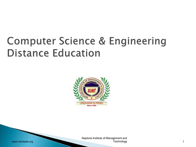 Computer science Engineering Distance Education | PPTX | Business ...