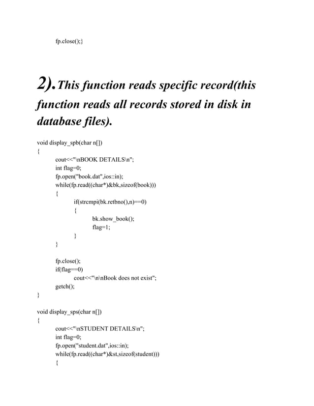 Computer science Project for class 11th and 12th(library management ...