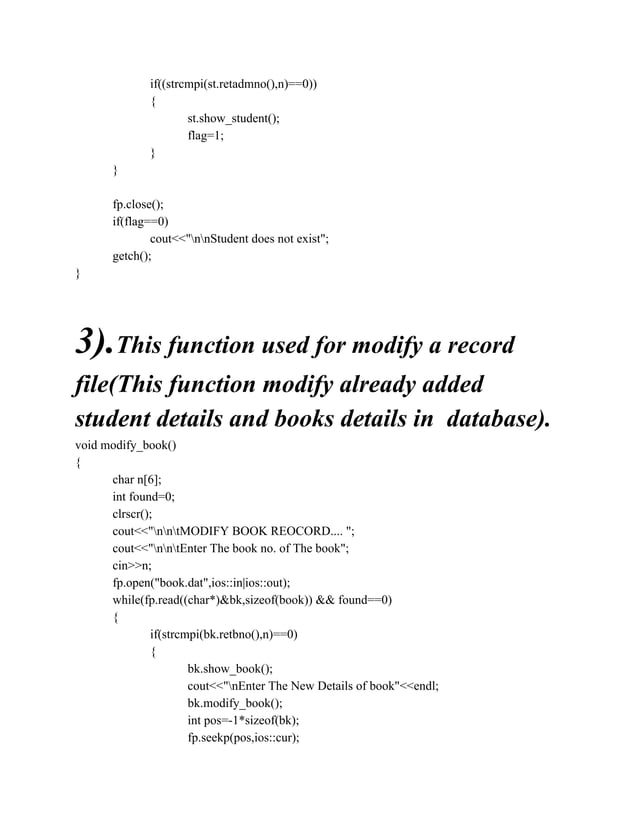 Computer science Project for class 11th and 12th(library management system) | PDF | Programming ...