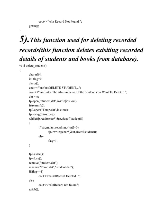 Computer science Project for class 11th and 12th(library management ...