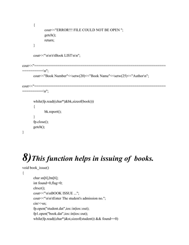 Computer science Project for class 11th and 12th(library management system) | PDF | Programming ...