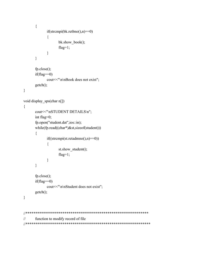 Computer science Project for class 11th and 12th(library management system) | PDF | Programming ...