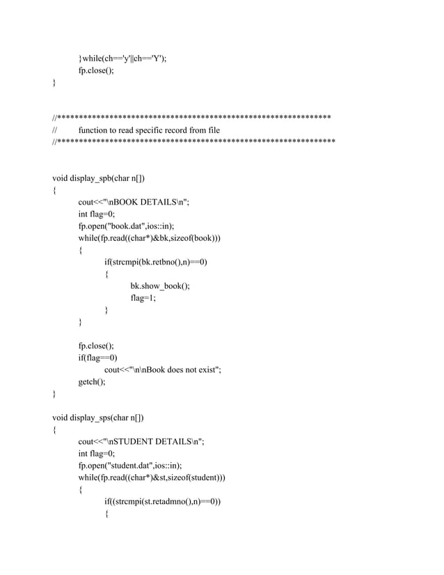 Computer science Project for class 11th and 12th(library management system) | PDF | Programming ...