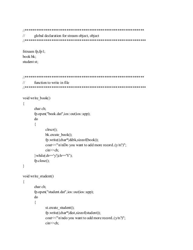 Computer science Project for class 11th and 12th(library management s…
