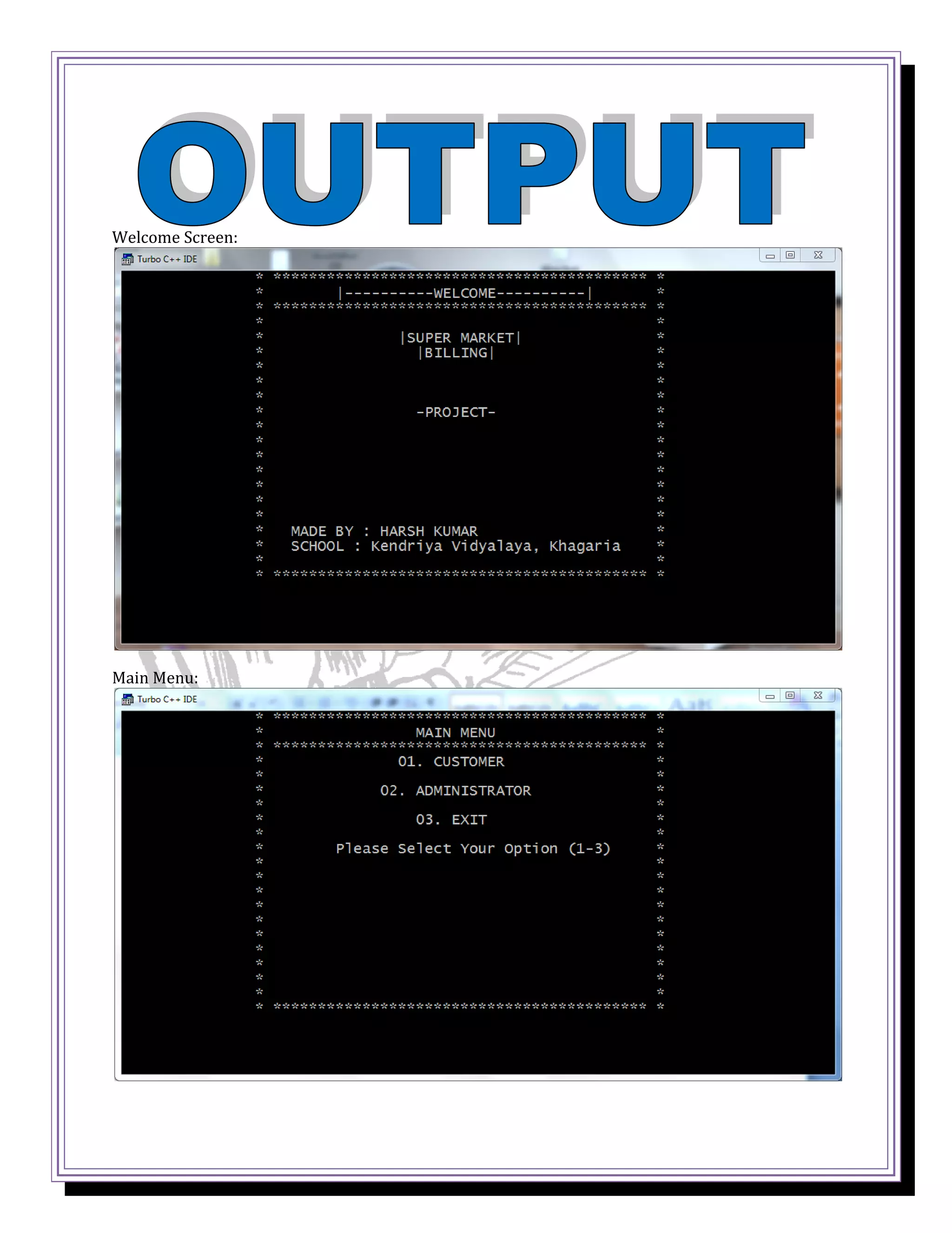 Computer science class 12 project on Super Market Billing | PDF
