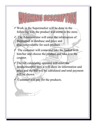 Computer science class 12 project on Super Market Billing | PDF