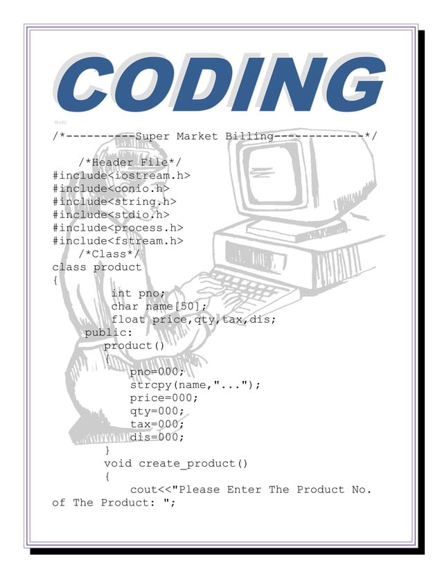Computer science class 12 project on Super Market Billing | PDF | Operating Systems | Computer ...