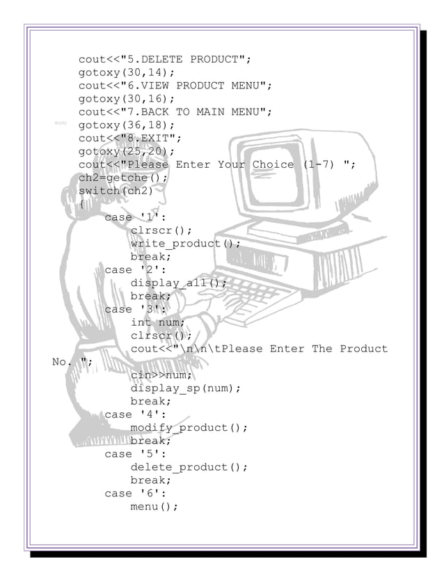 Computer science class 12 project on Super Market Billing | PDF | Operating Systems | Computer ...