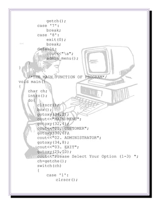 Computer science class 12 project on Super Market Billing | PDF