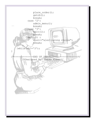 Computer science class 12 project on Super Market Billing | PDF