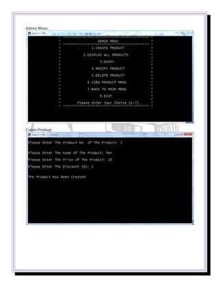Computer science class 12 project on Super Market Billing | PDF