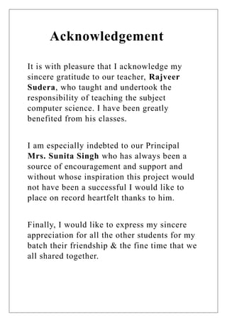 computer science.docx. Mohit Class 12 follow for more | DOCX