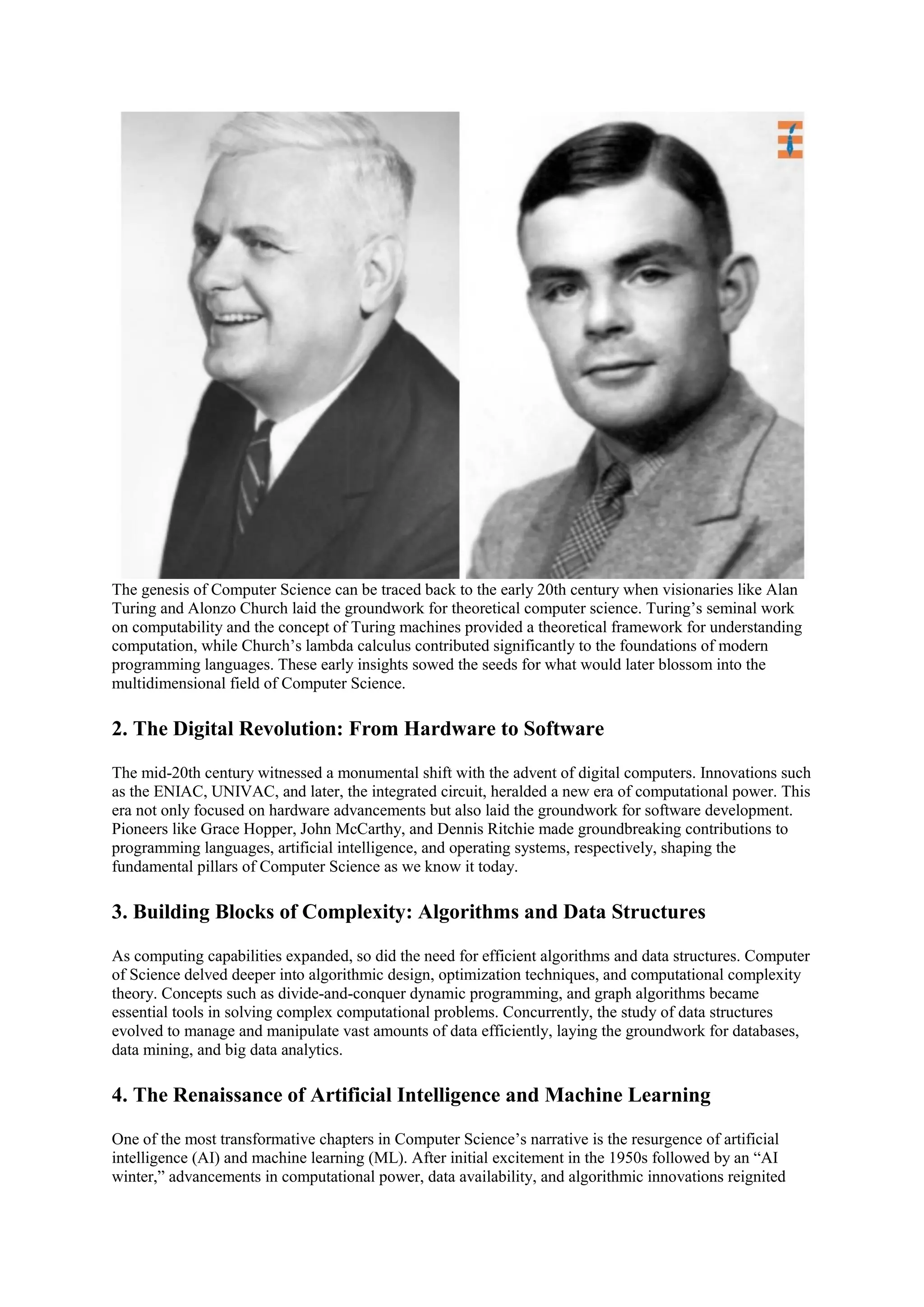 Computer of Science: Unraveling the Threads of Innovation | PDF