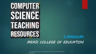 COMPUTER SCIENCE TEACHING RESOURCES | PPTX