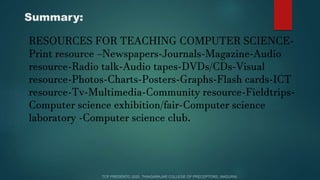 COMPUTER SCIENCE TEACHING RESOURCES | PPTX