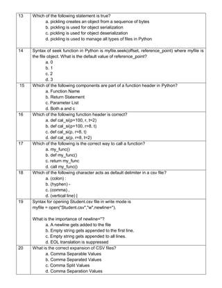 Computer science sqp | PDF