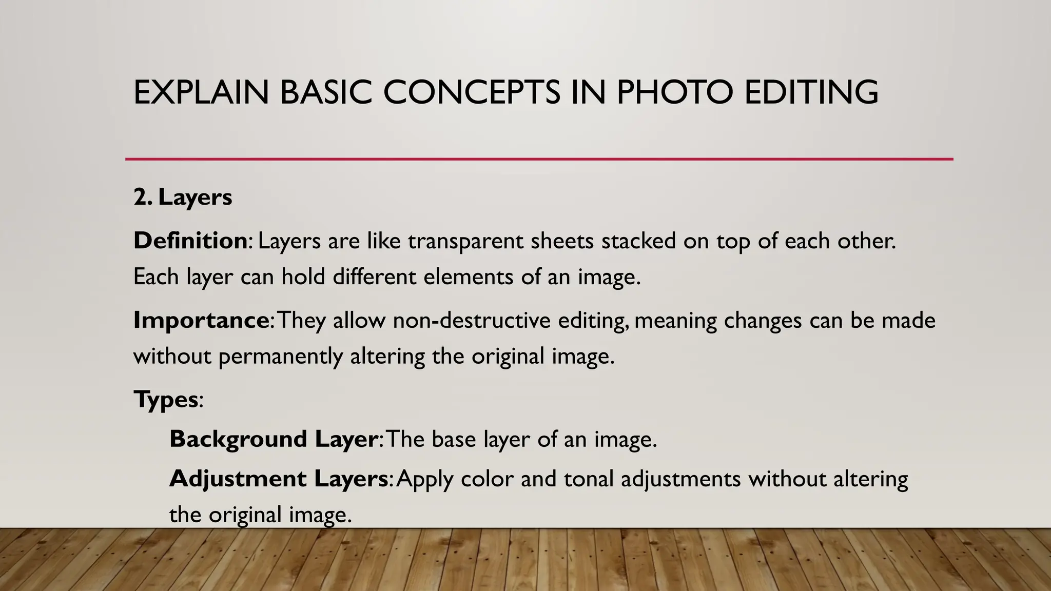 COMPUTER SCIENCE 2.pptx Basic Concepts in Photo Editing | PPTX