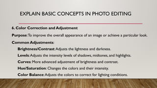 COMPUTER SCIENCE 2.pptx Basic Concepts in Photo Editing | PPTX