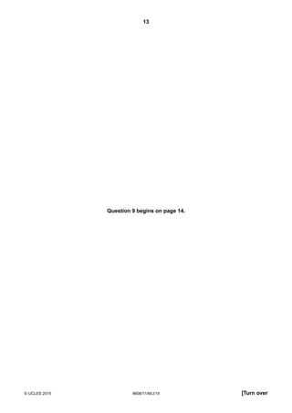 Computer science (9608) 2015 summer qp 11 Cambridge Zimsec | PDF