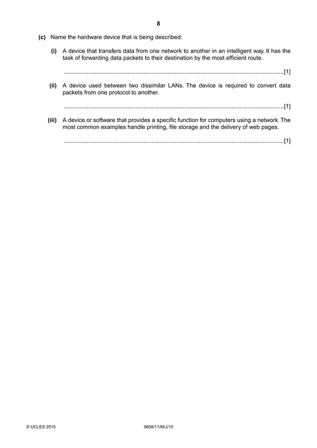 Computer science (9608) 2015 summer qp 11 Cambridge Zimsec | PDF | Free ...