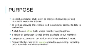 Computer science clubs in schools | PPTX