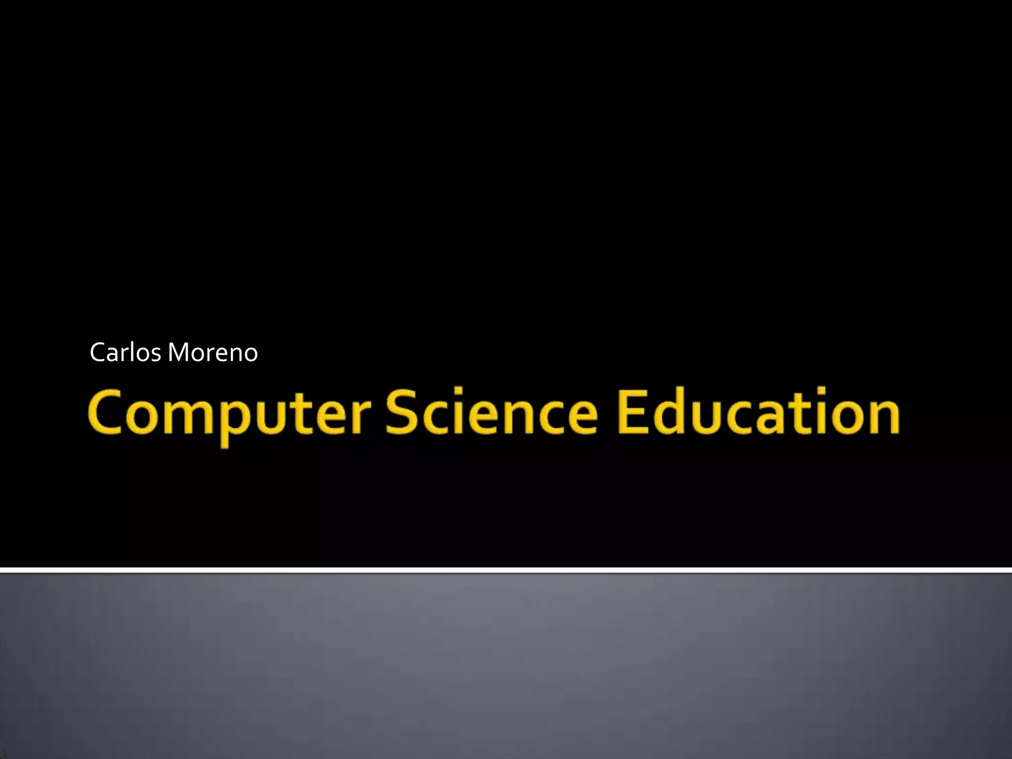 Computer Science Education Ppt
