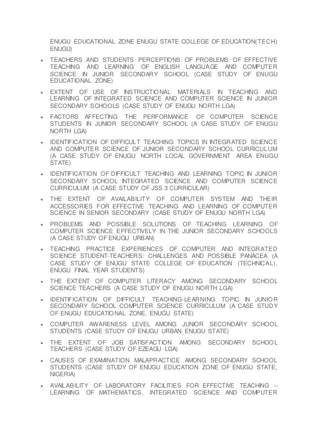 Computer science education project topics and materials | PDF