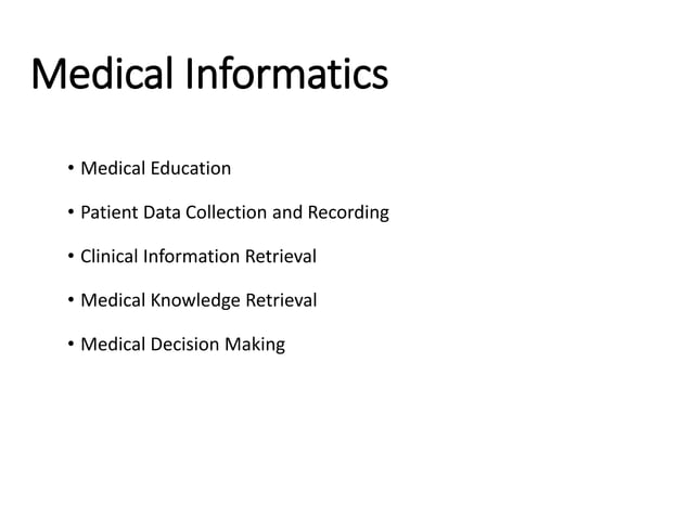 Computer science for health | PPT | Healthcare Industry | Industries