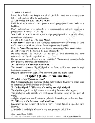 Computer science important short questions ICS Part 1 | DOCX