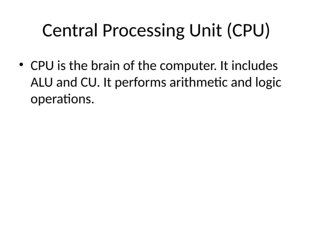Computer Science Introduction and its function | PPT