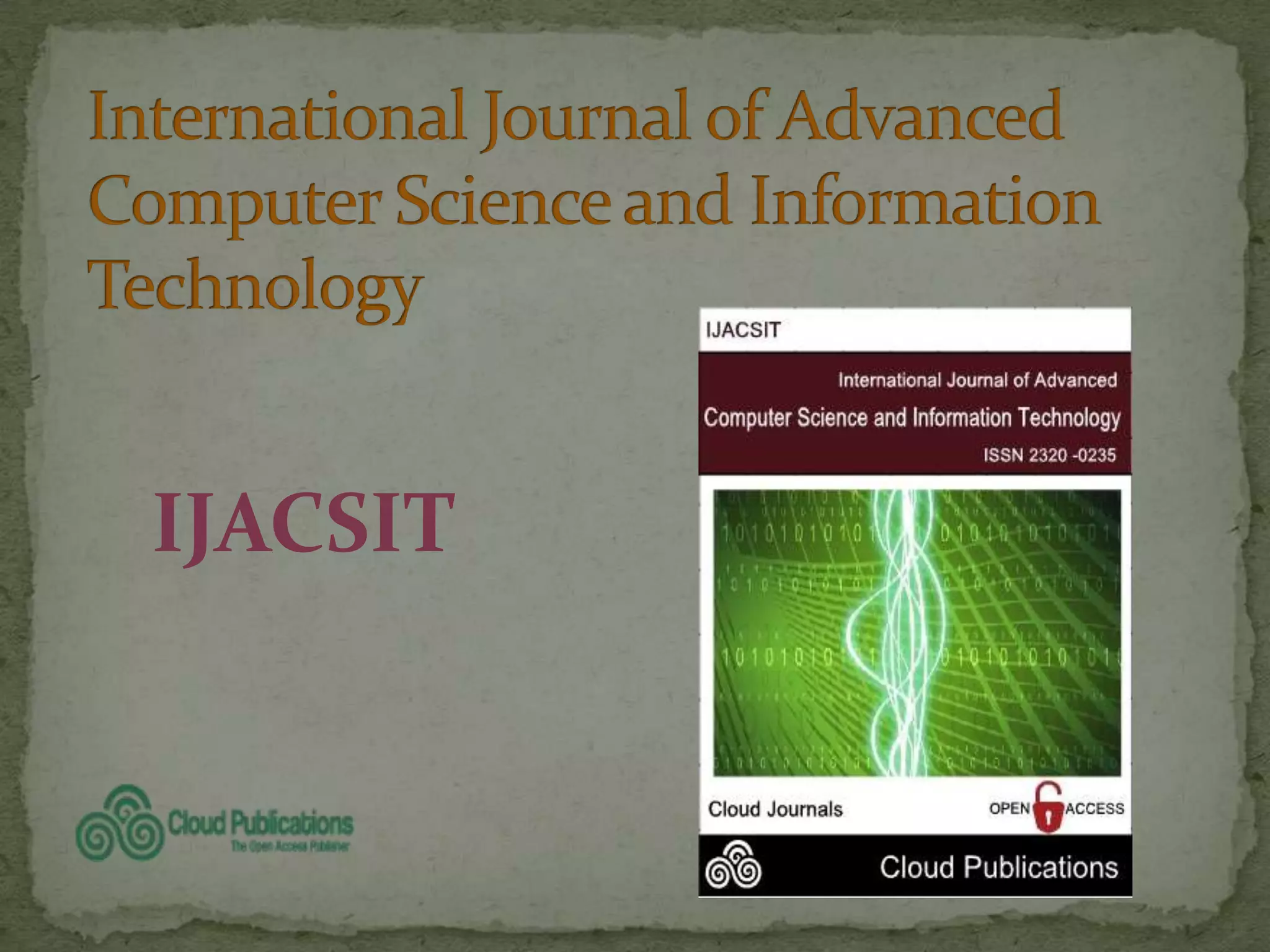 Computer science journal | PPTX