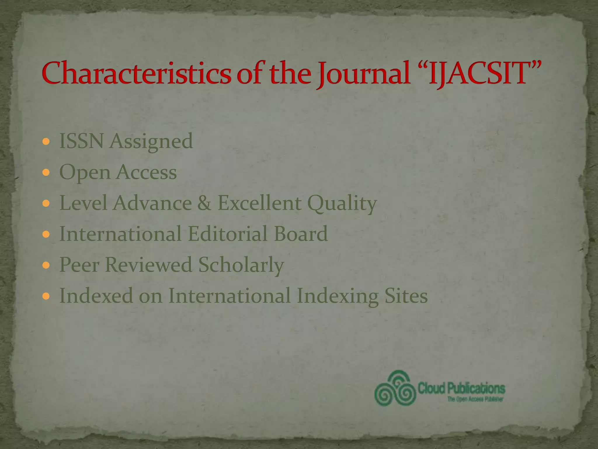 Computer science journal | PPTX