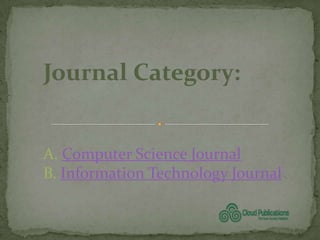 Computer science journal | PPTX