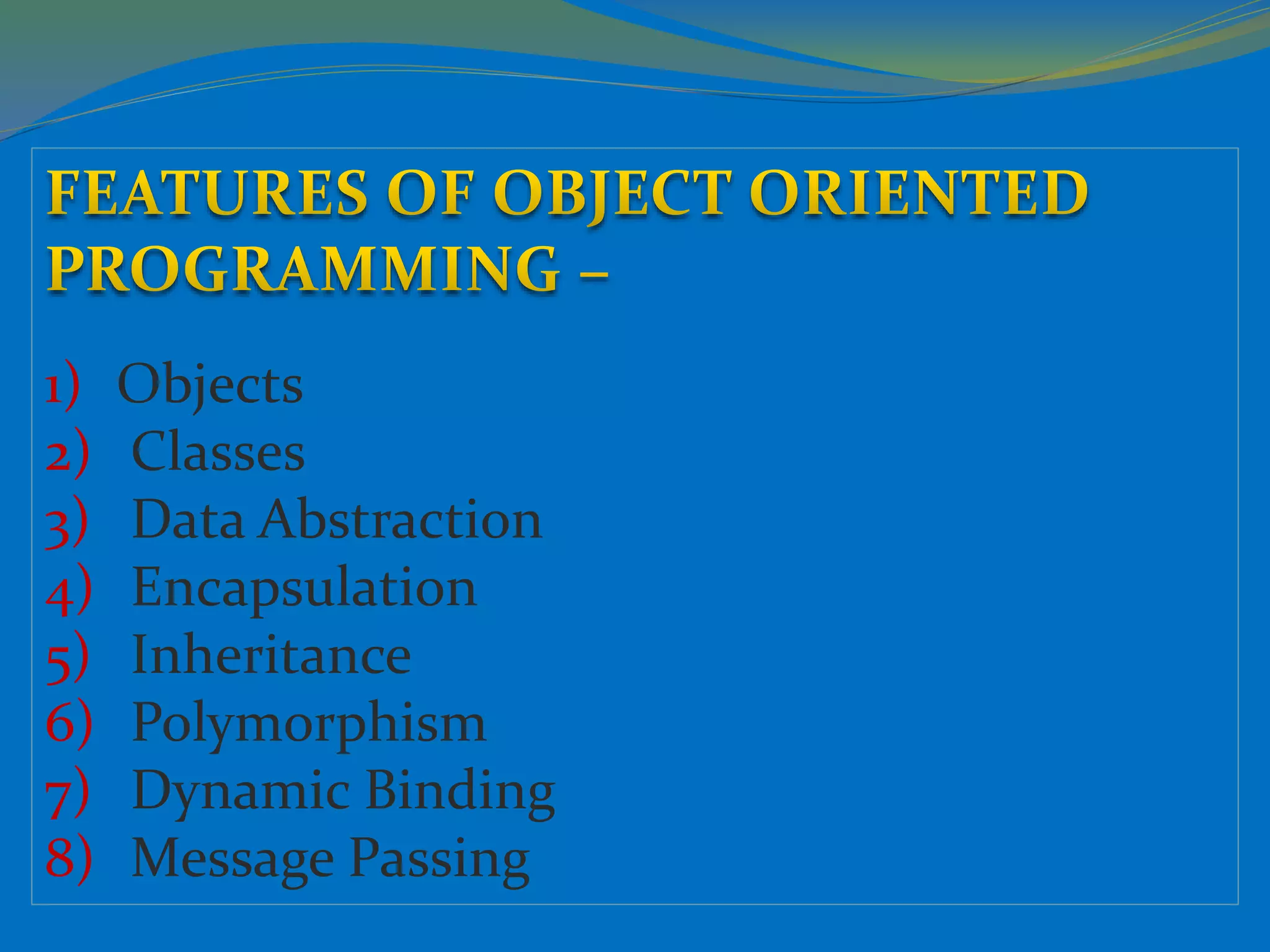 Object Oriented Programming Ppt