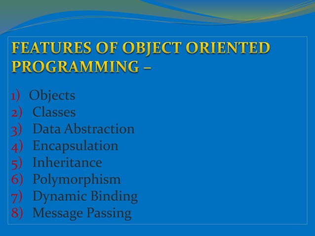 Object Oriented Programming | PPT