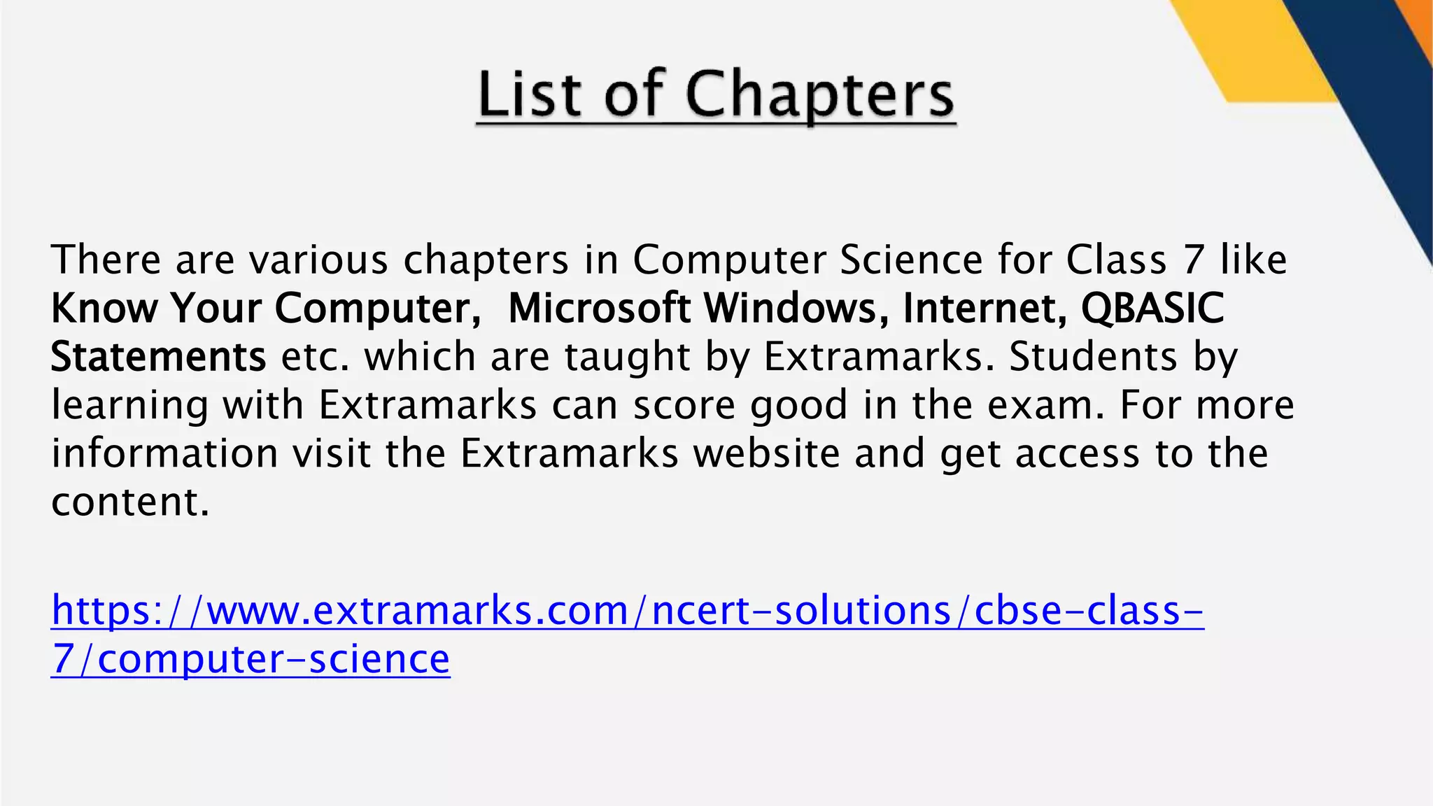Class 7 Computer Science Made Easy | PPTX
