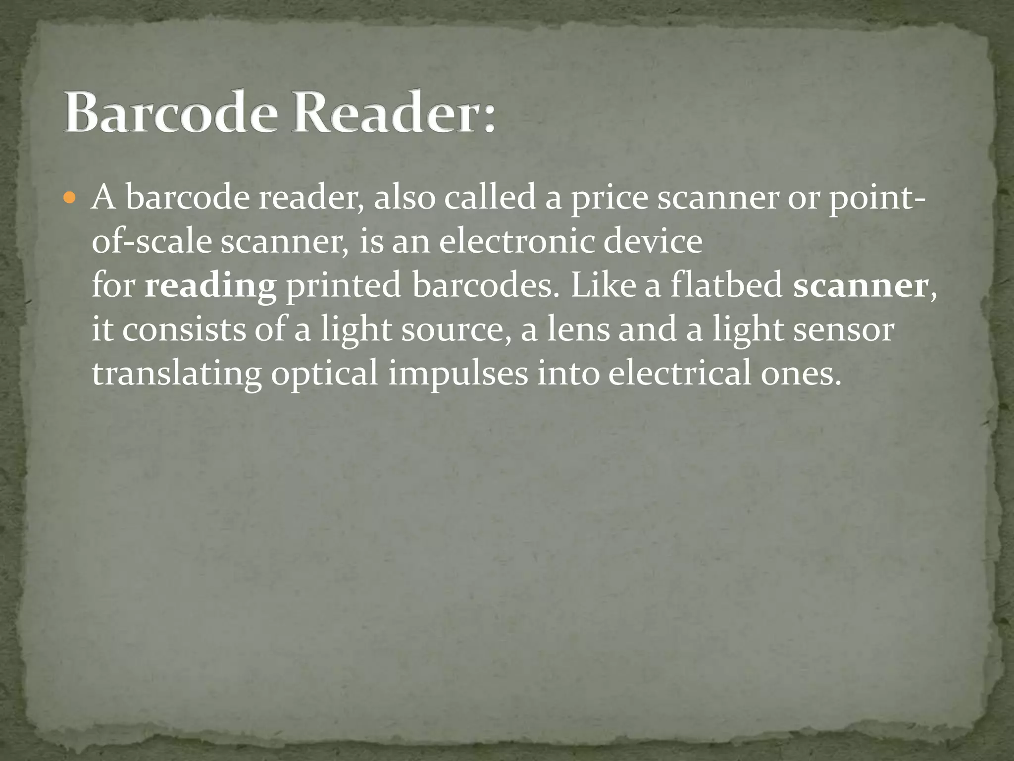 Scanners & Barcode Readers | PPTX