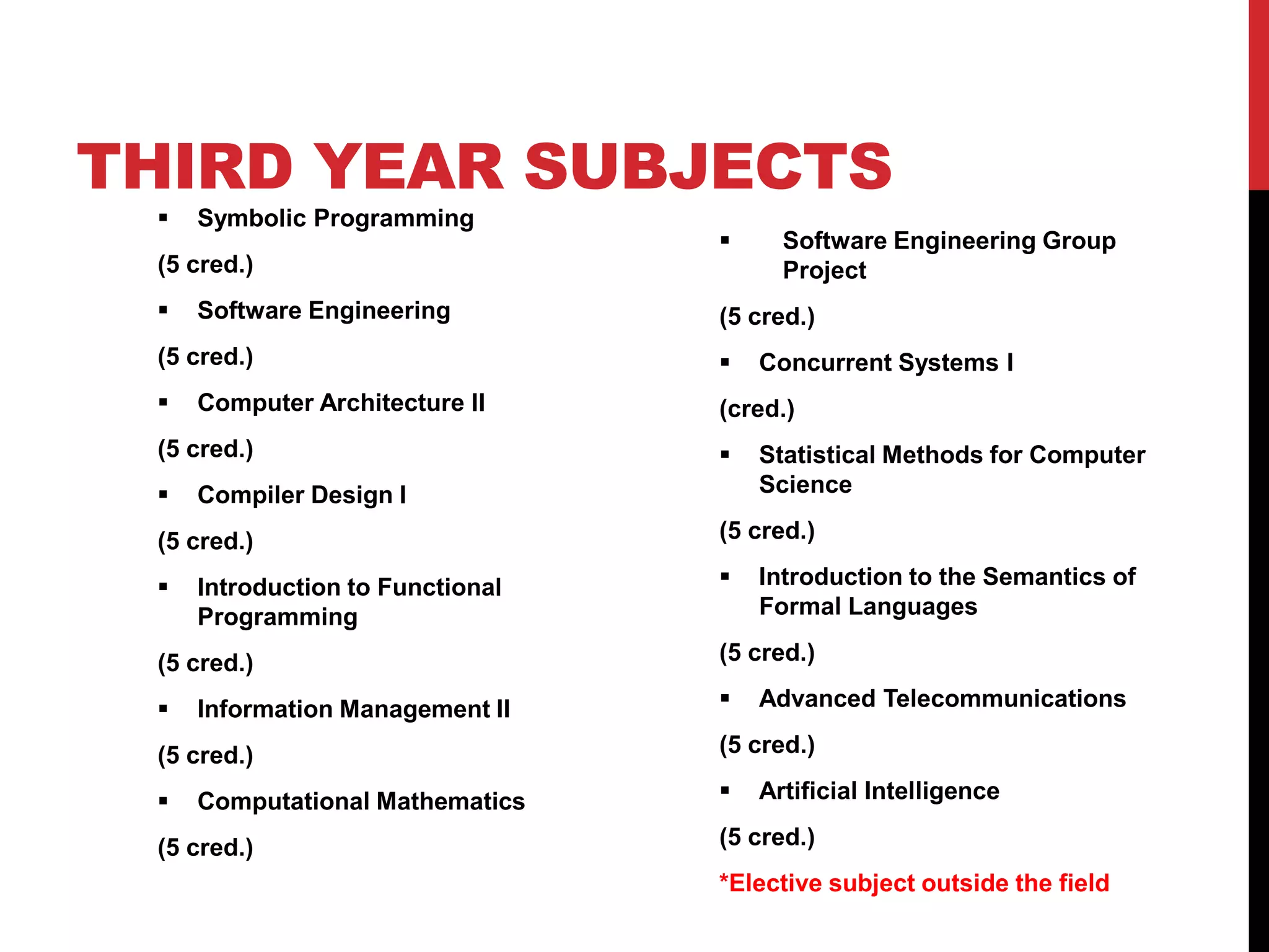 Computer science presentation | PPTX | Computer Software and Applications | Computing