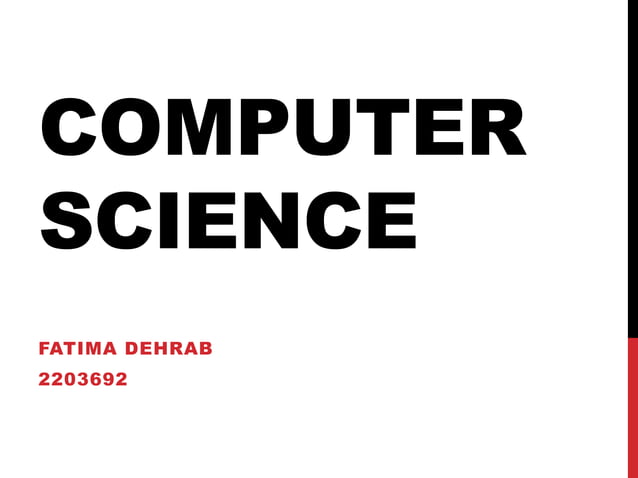 Computer science presentation | PPT