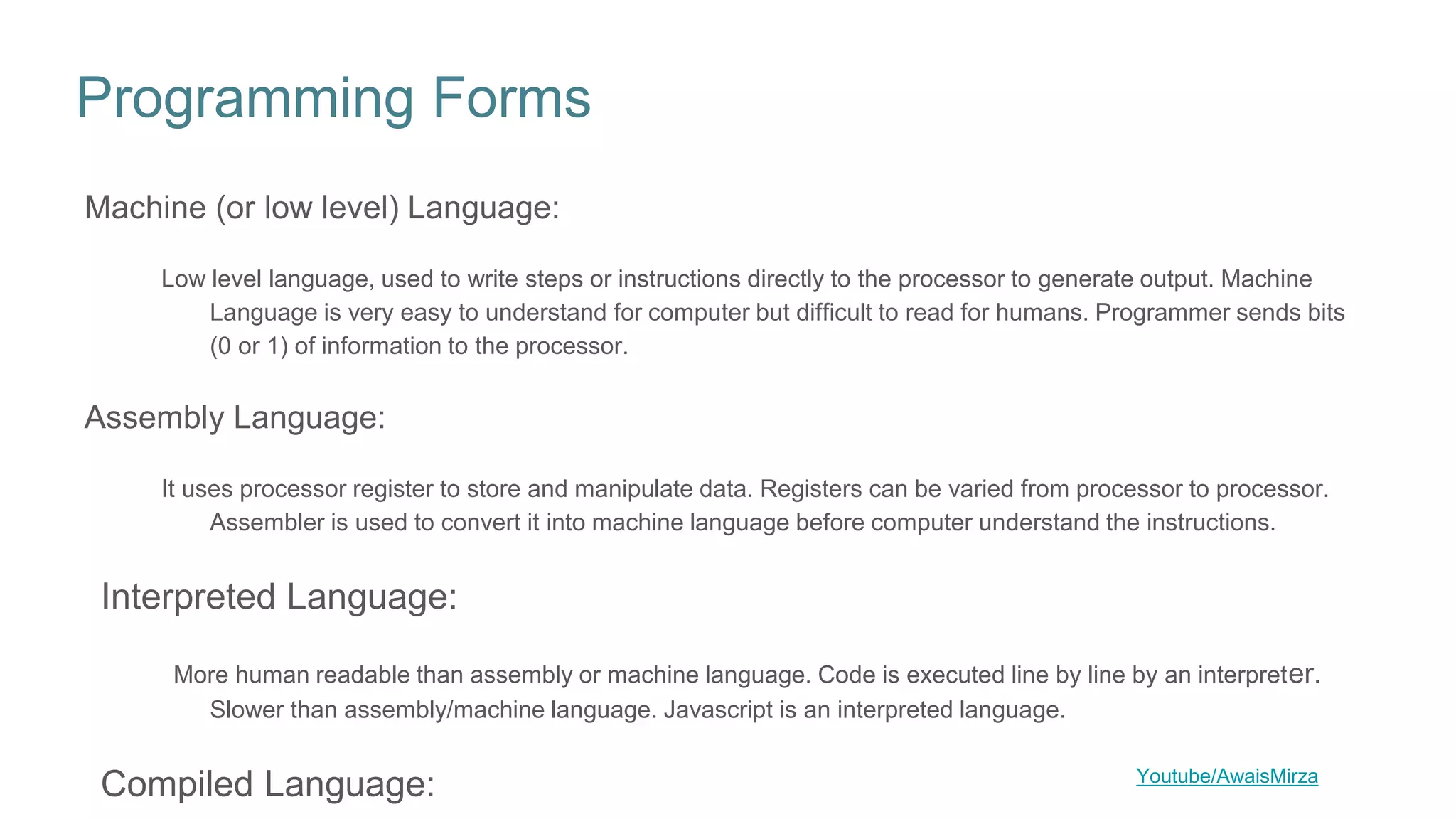 Computer Science Principals In Terms Of Programming Pptx Programming Languages Computing