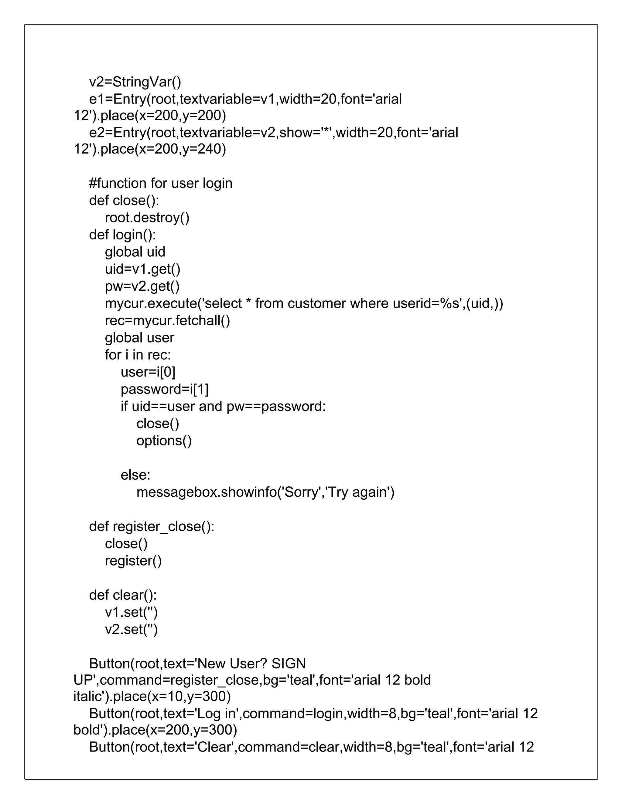 Computer science project on Online Banking System class 12 | PDF