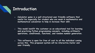 Computer Science project calculation game by python.pptx